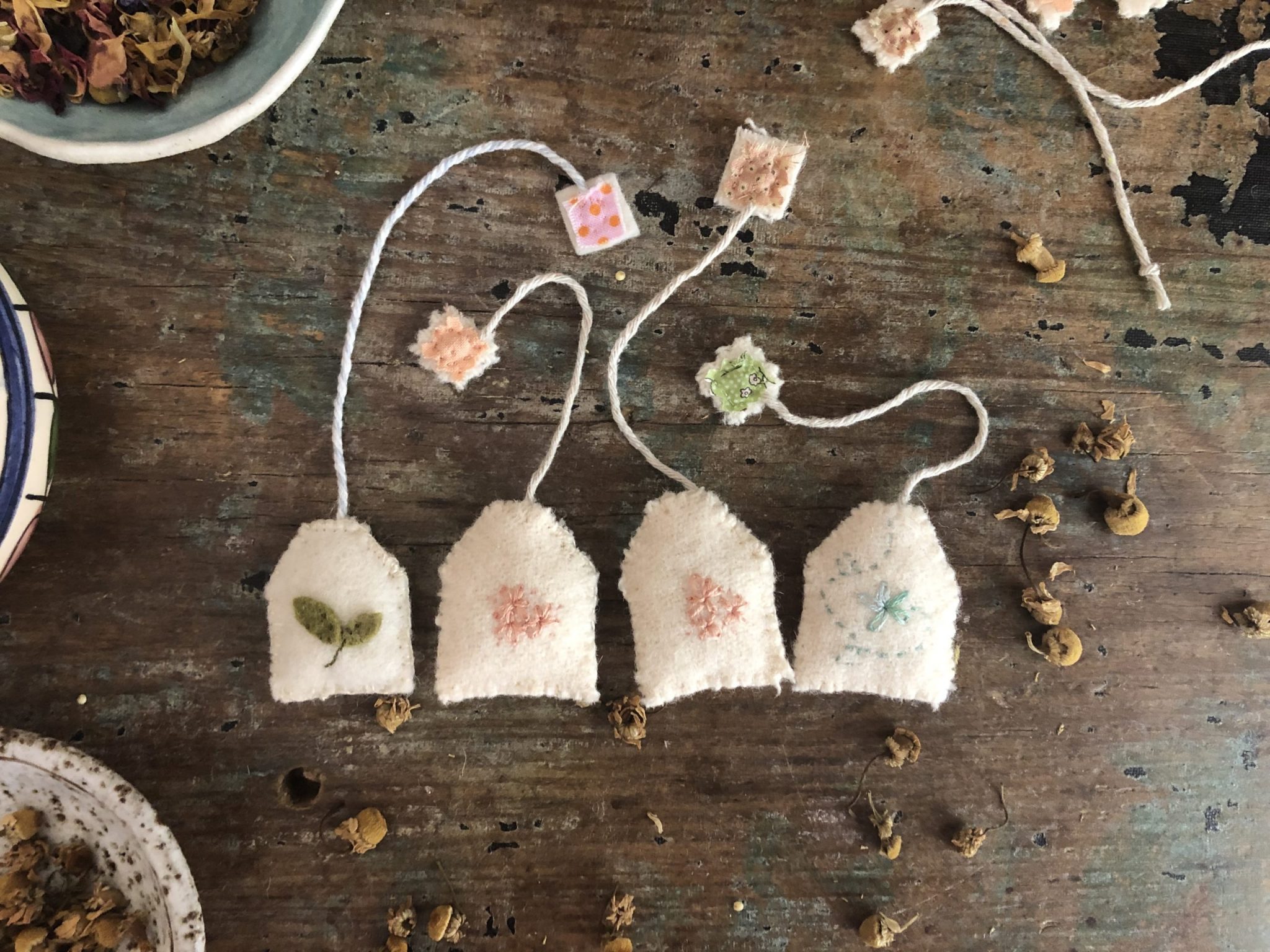 How to Make Wool Felt Tea Bags for Imaginative Play - Natalie Trusler