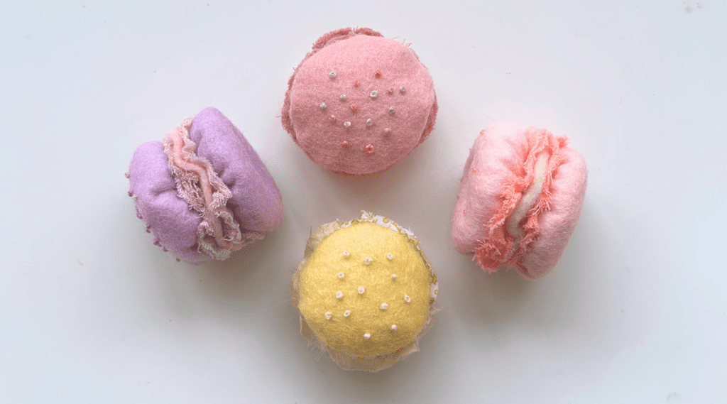 Waldorf Inspired Wool Felt French Macarons - Natalie Trusler