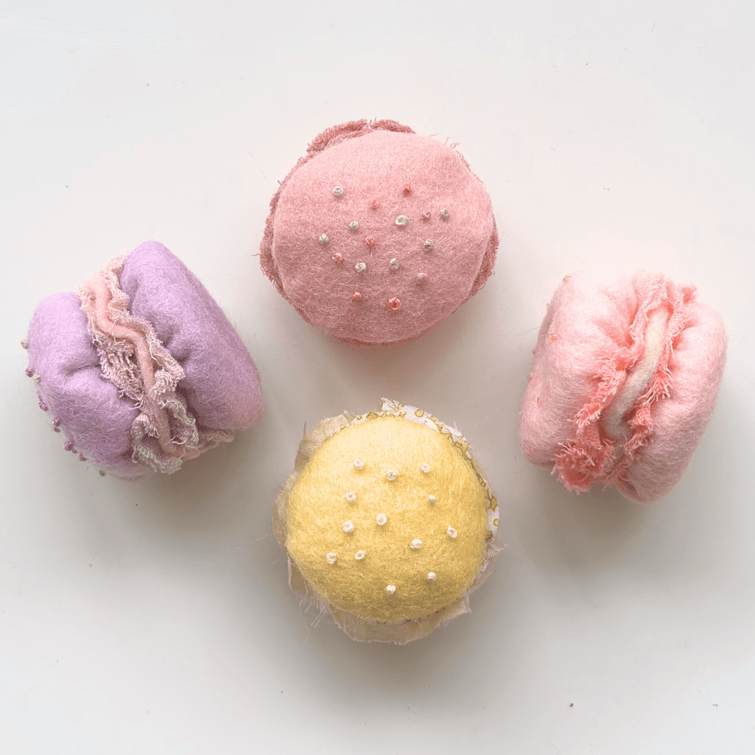 Waldorf Inspired Wool Felt French Macarons - Natalie Trusler